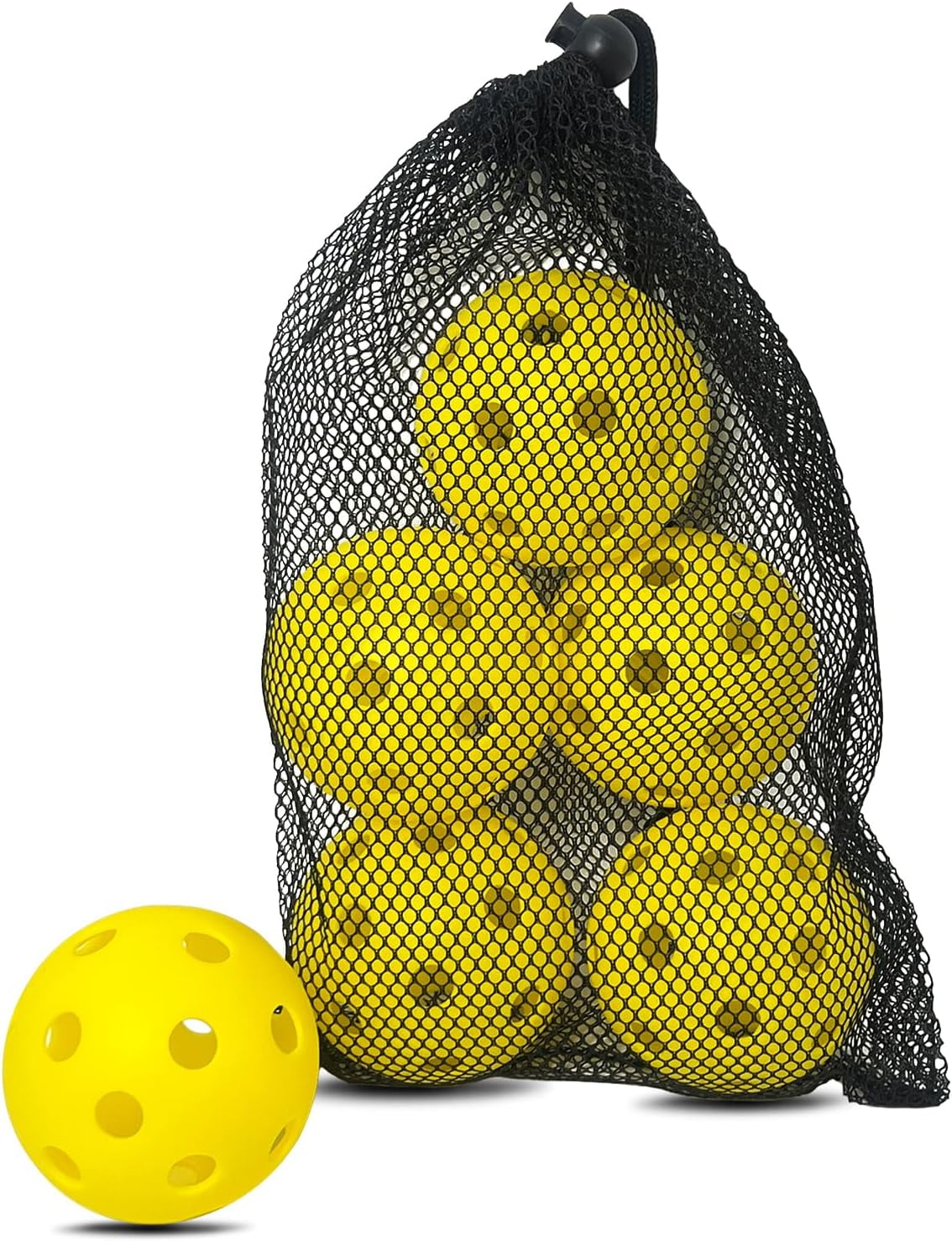 Pickleball Balls, 26 Holes Outdoor Pickleballs, High Elasticity & Durable Pickle Balls for All ...