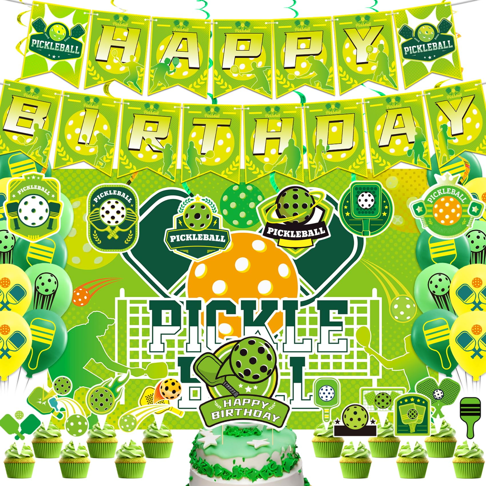 Pickleball Birthday Party Decorations Pickleball Party Supplies ...