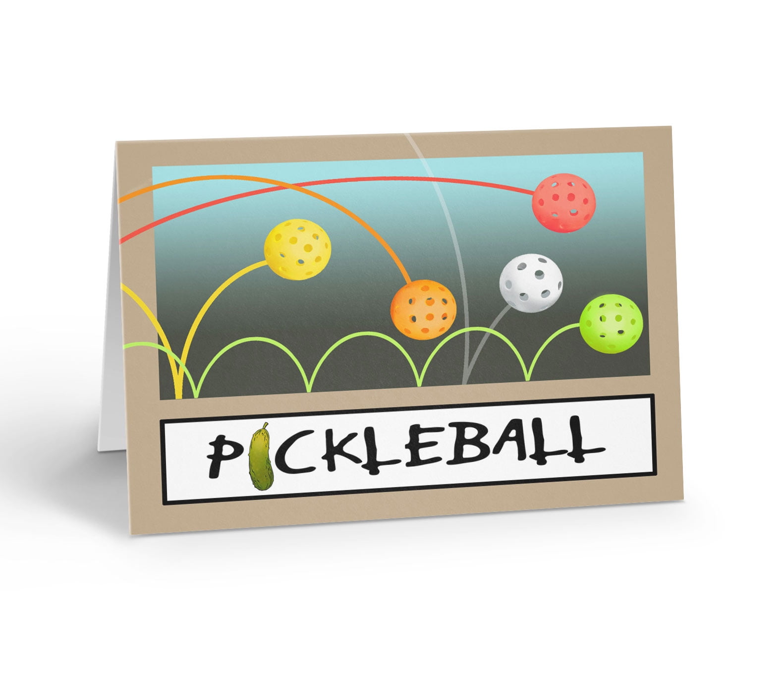 Pickleball Blank Note Card - 10 Pickleball Note Cards with Envelopes ...
