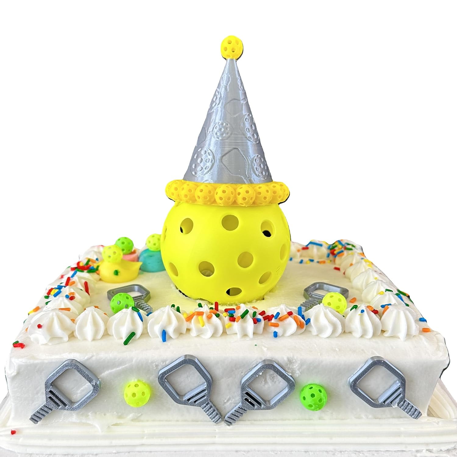 Pickleball Cake Topper - Party Pack w/Mini Pickleballs & Paddles ...