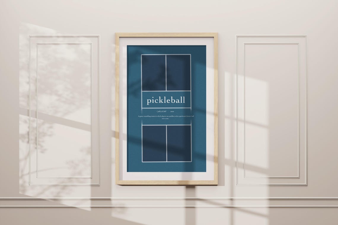 Pickleball Definition Poster - Minimalist Sports Wall Art - Pickleball ...