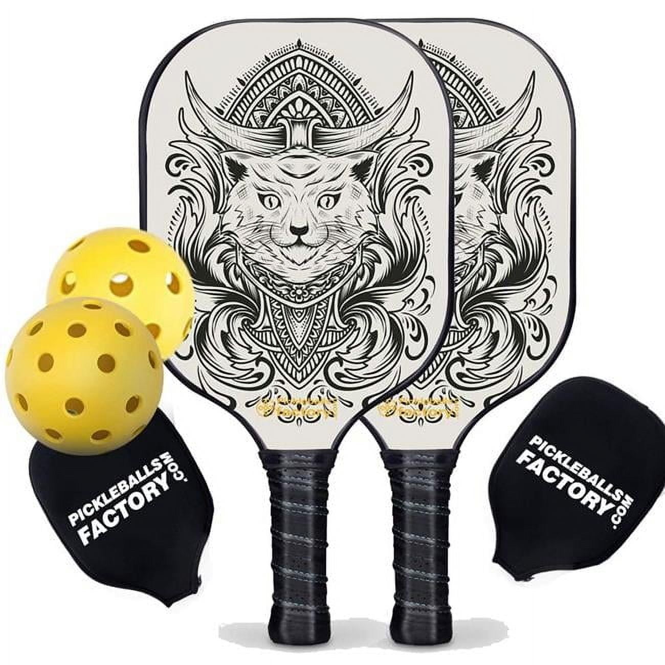 Pickleball Factory PB0003-3-G Pickleball Paddle Set - Egyptian Cat ...