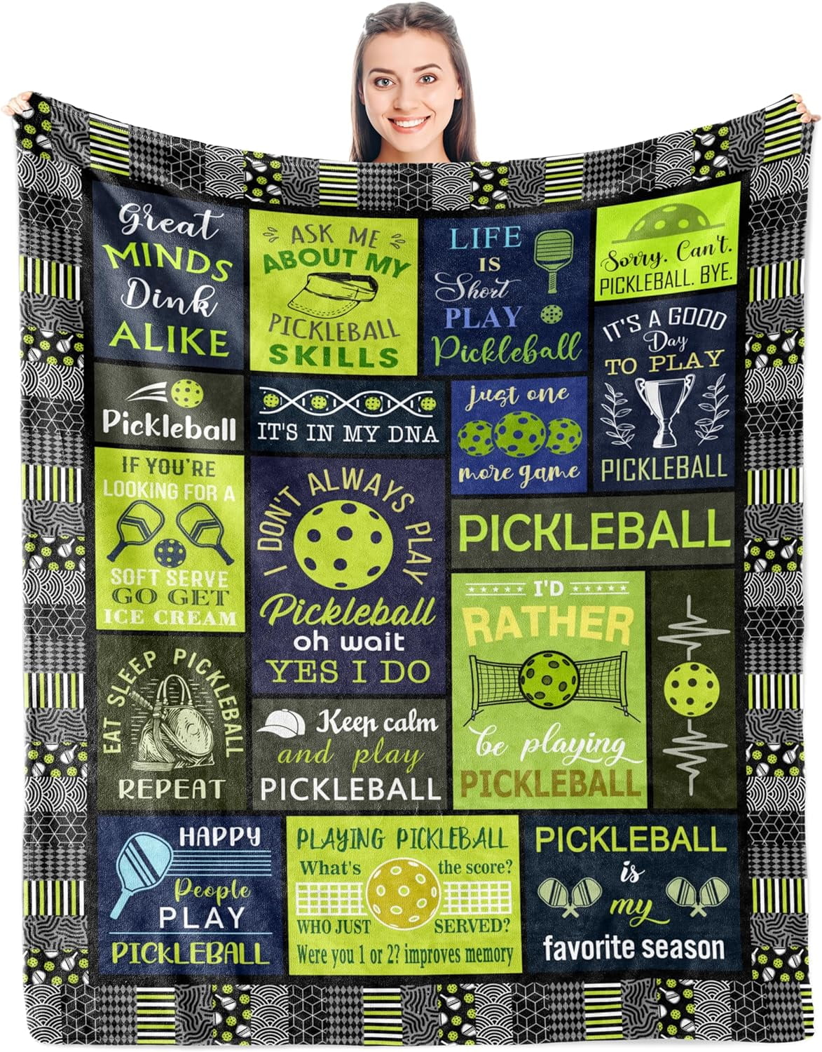 Pickleball Gifts Blanket, Pickleball Gifts for Women/Men, Gifts for ...