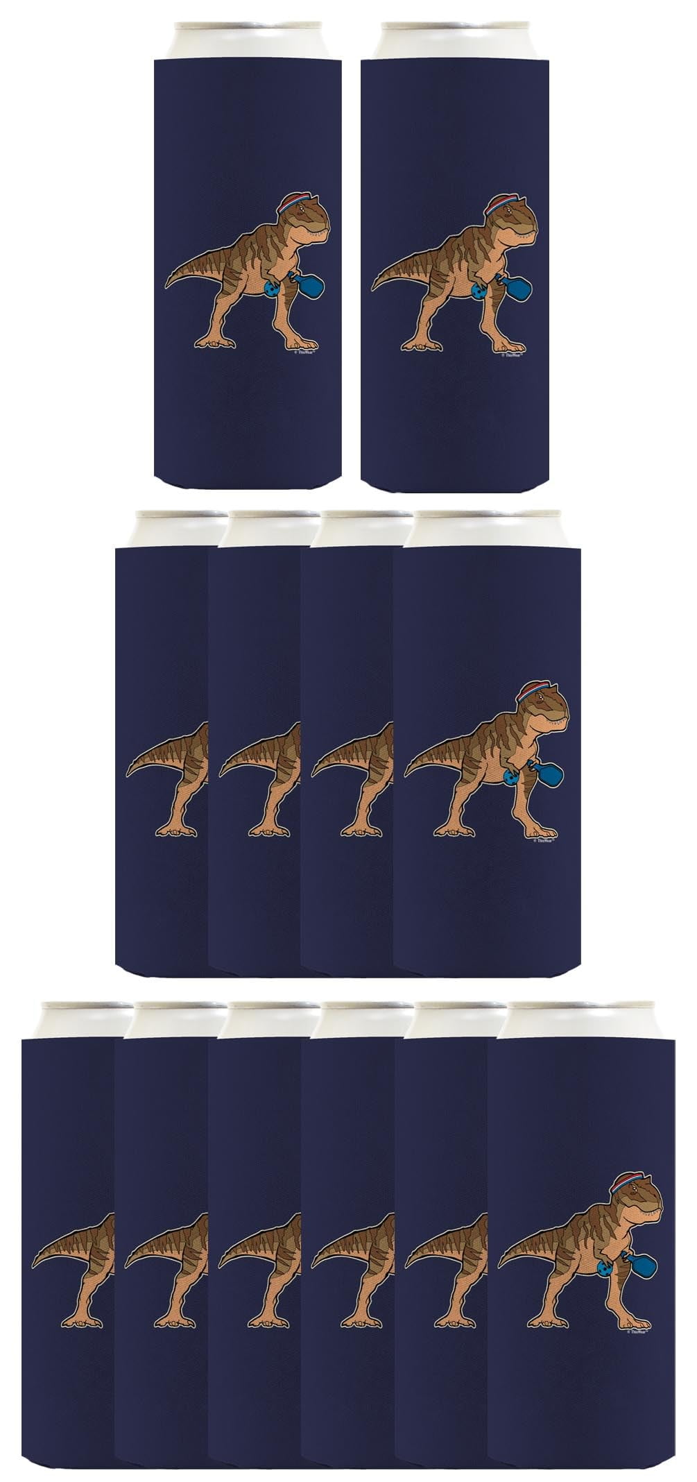 Pickleball Gifts For Men T-Rex Playing Pickleball 12-Pack Ultra Slim ...