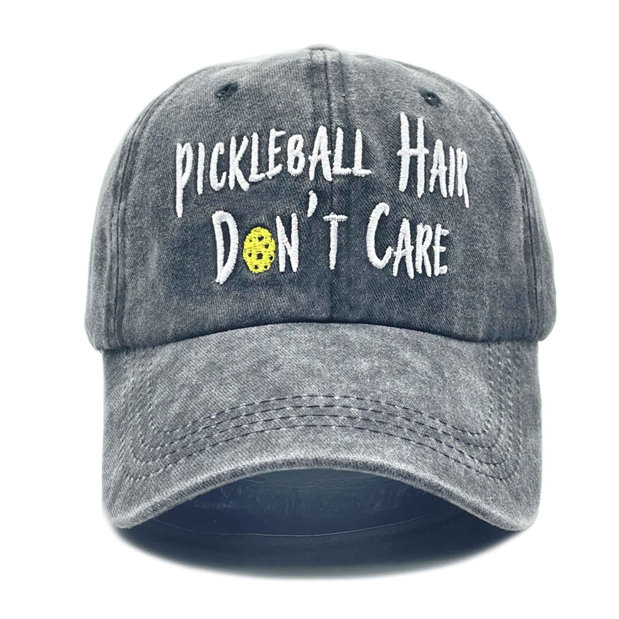 WALDEAL Pickleball Hat, 'Hair Don't Care' Embroidered Cap for Men/Women ...