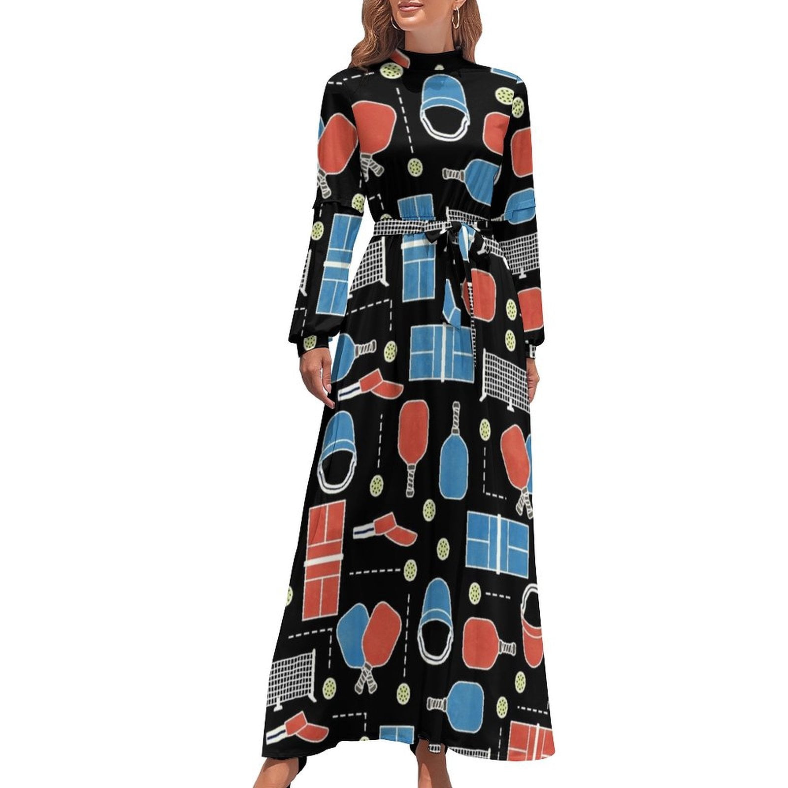 Pickleball Life Sport Pattern Dark Long Dress elegant dresses for women ...