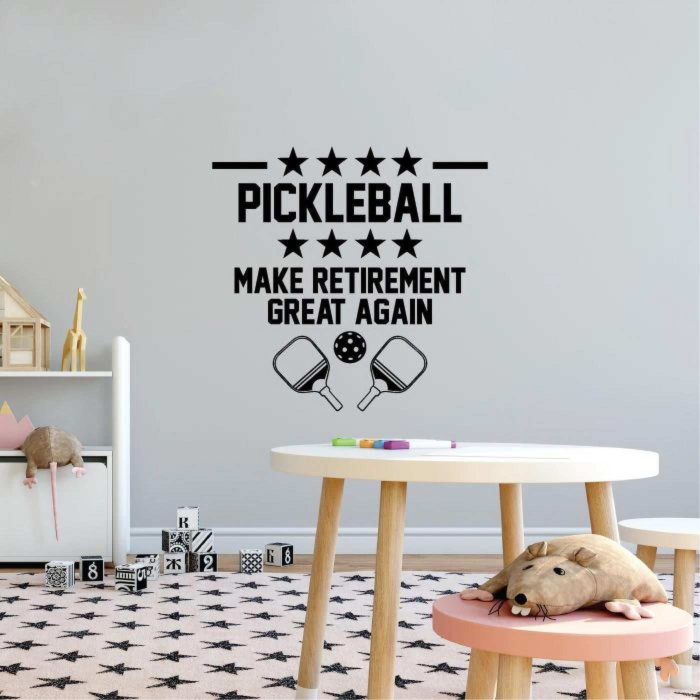 Pickleball Make Retirement Great Again Paddleball Sport Vinyl Wall ...