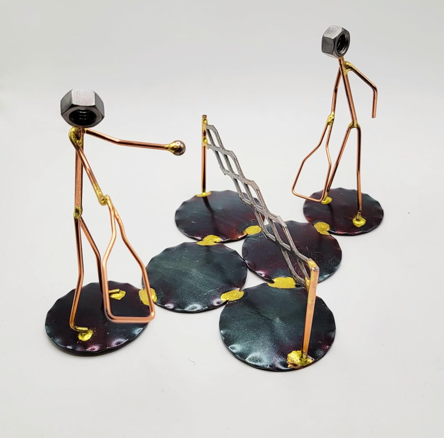 Pickleball Match Collectible Handmade Metal Art Figurine, Desk ...