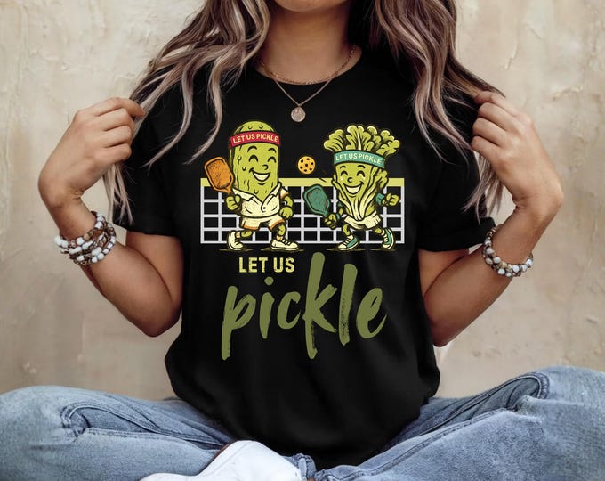 Pickleball Men Women, Let Us Pickle Vintage Pickleball Shirt, Retro ...