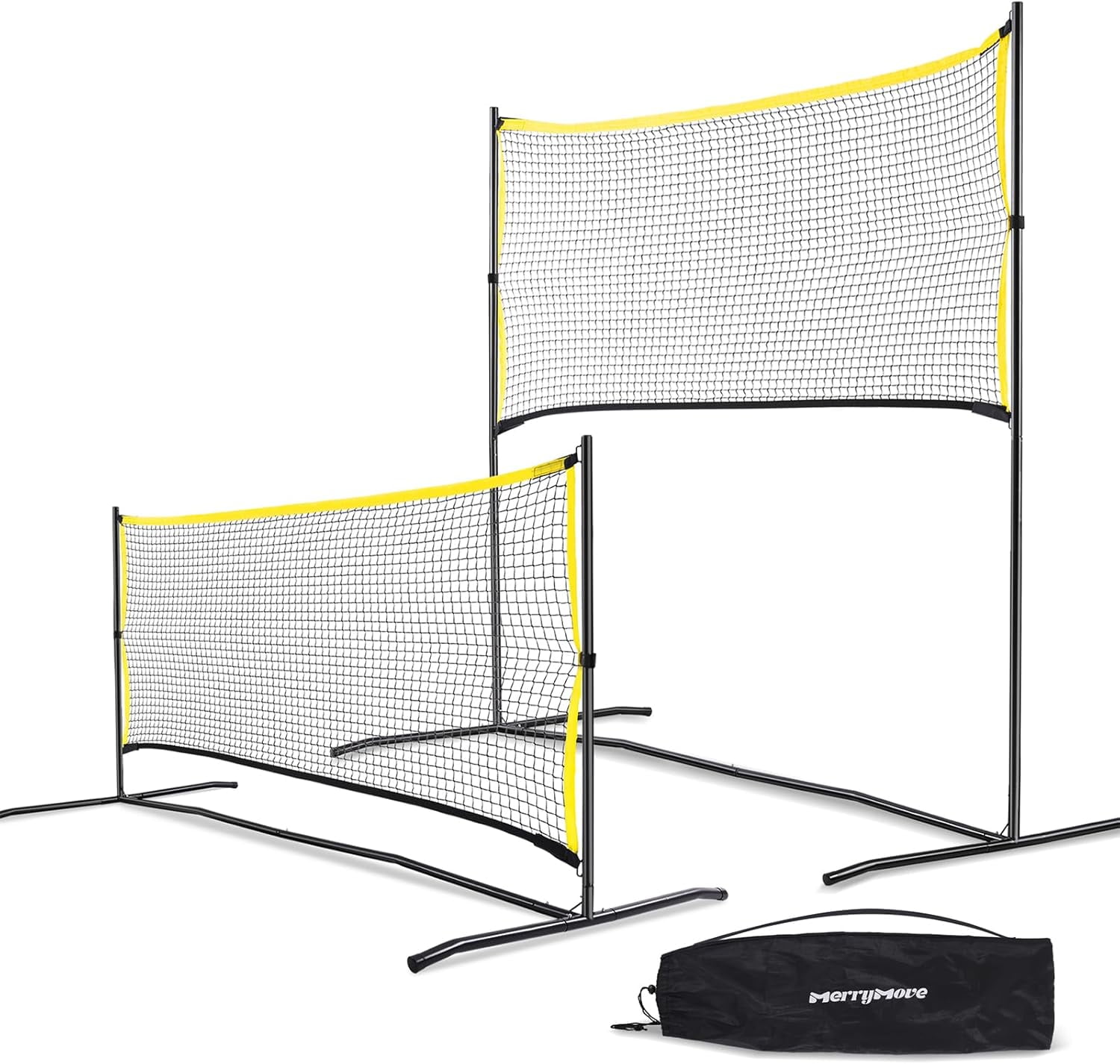 Pickleball Net with Practice Rebounder: 6ft Wide Pickleball Trainer ...