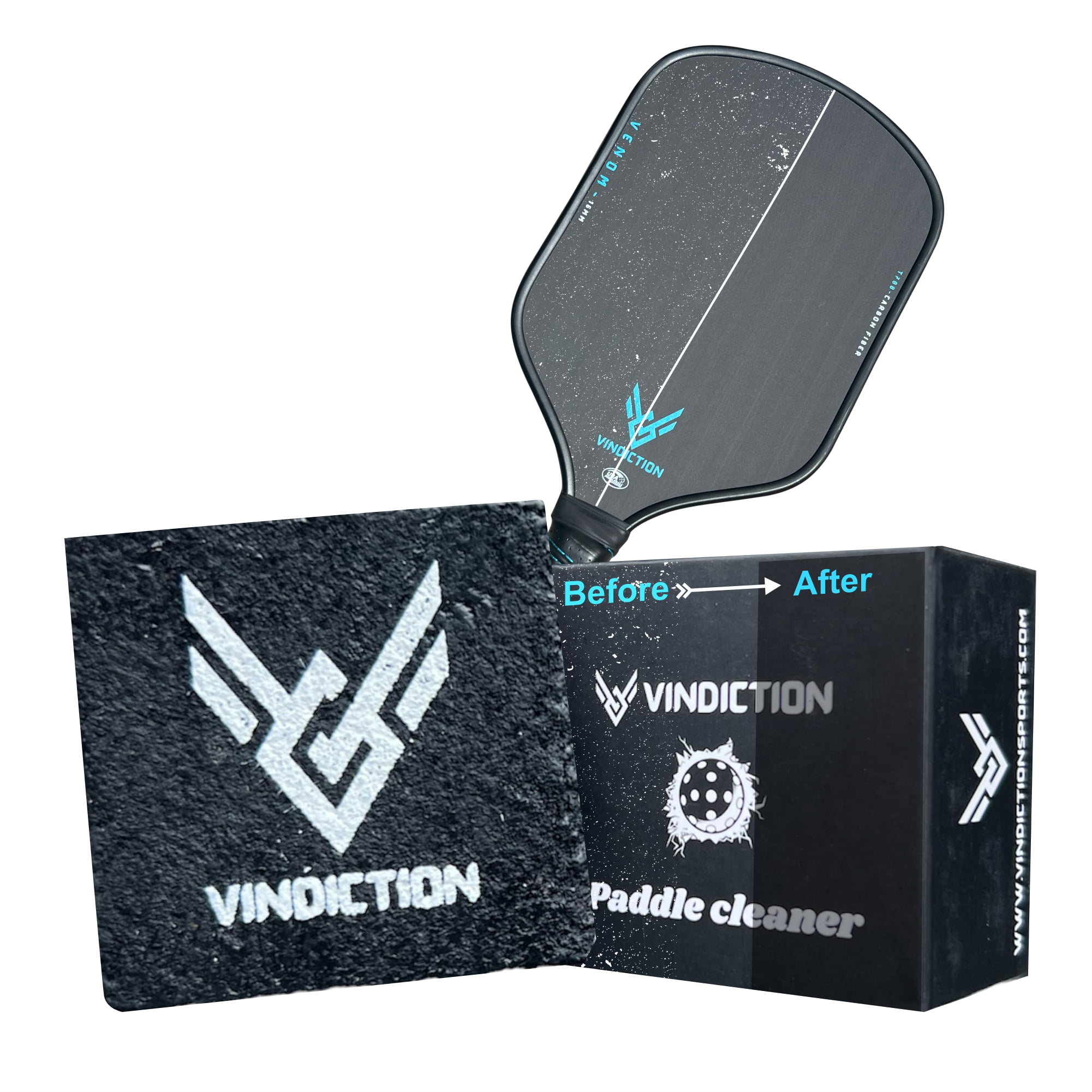 Pickleball Paddle Cleaner, Black Rubber Block Paddle Eraser to Clean ...