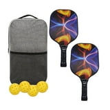 Pickleball Paddle Set 4x Pickleballs Balls with Carry Bag Pickleball ...