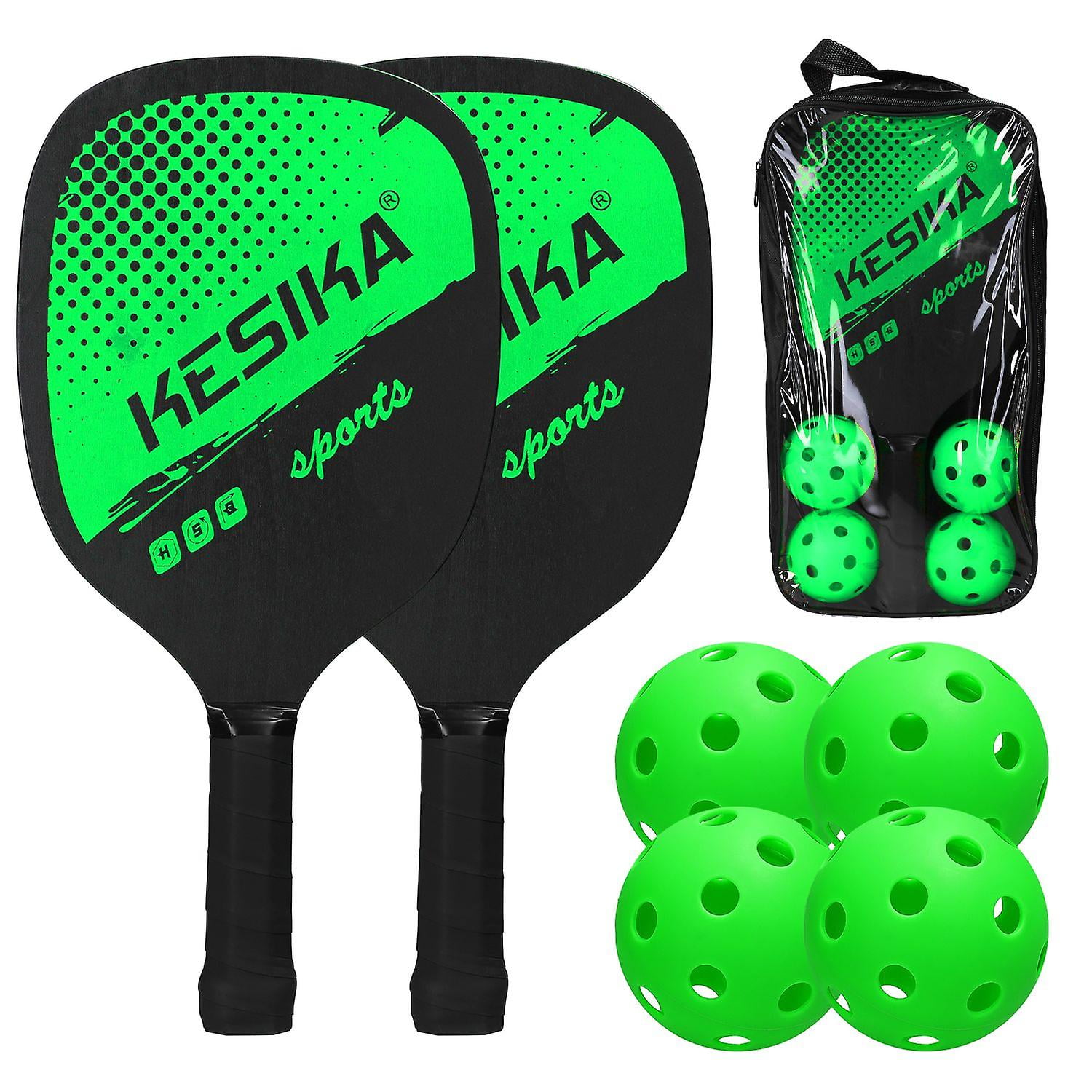 Pickleball Paddle Set Pickleball Rackets Ball Set 2 Rackets & 4 ...