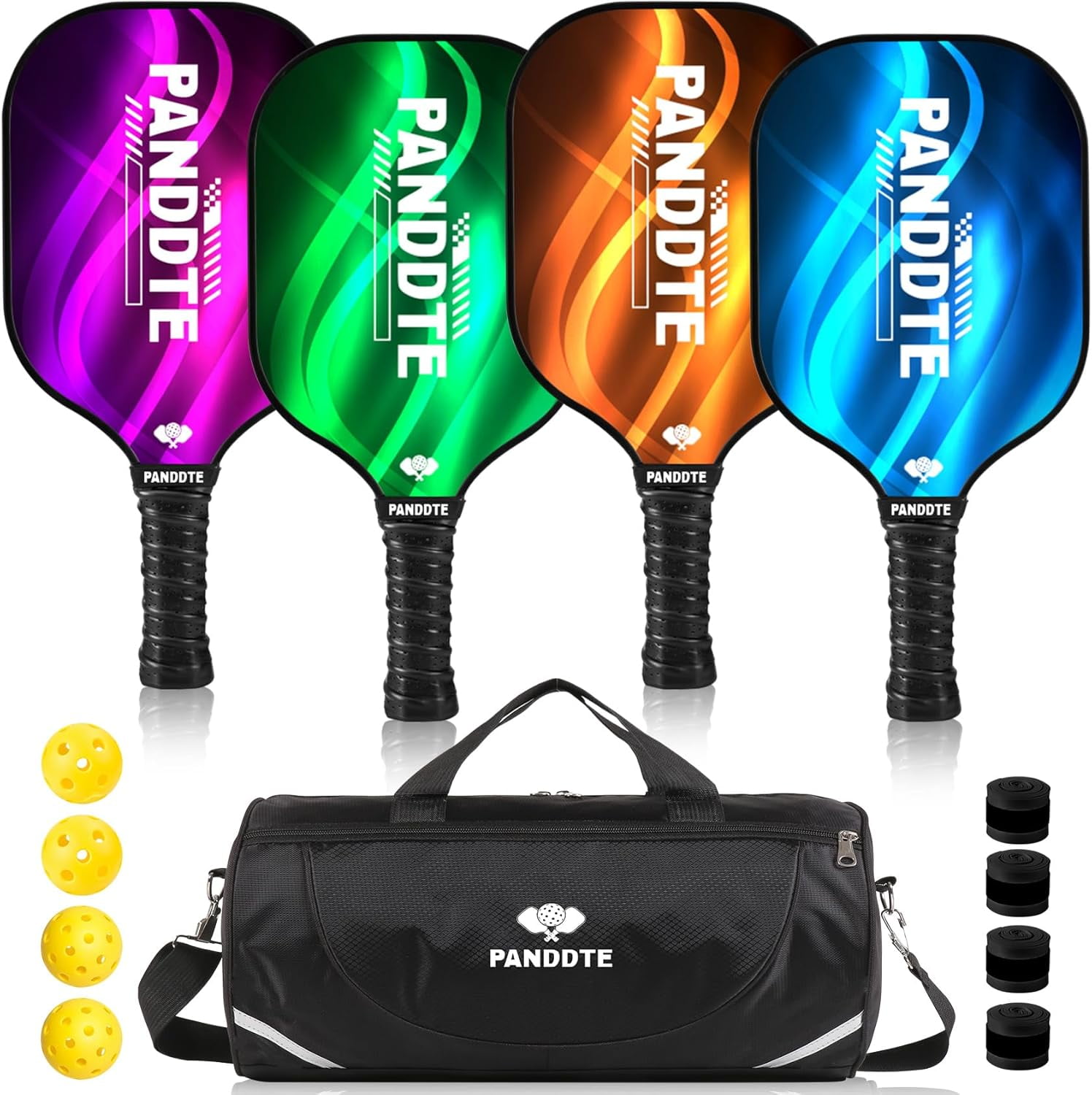Pickleball Paddles, Graphite Pickleball Paddle Set of 4, Pickleball Set ...