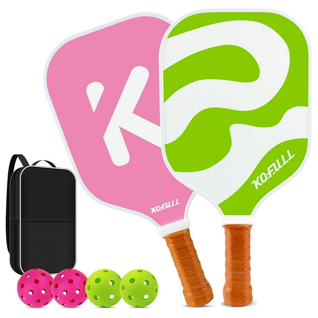 Pickleball Paddles Pickleball Rackets Set Lightweight Fiberglass ...