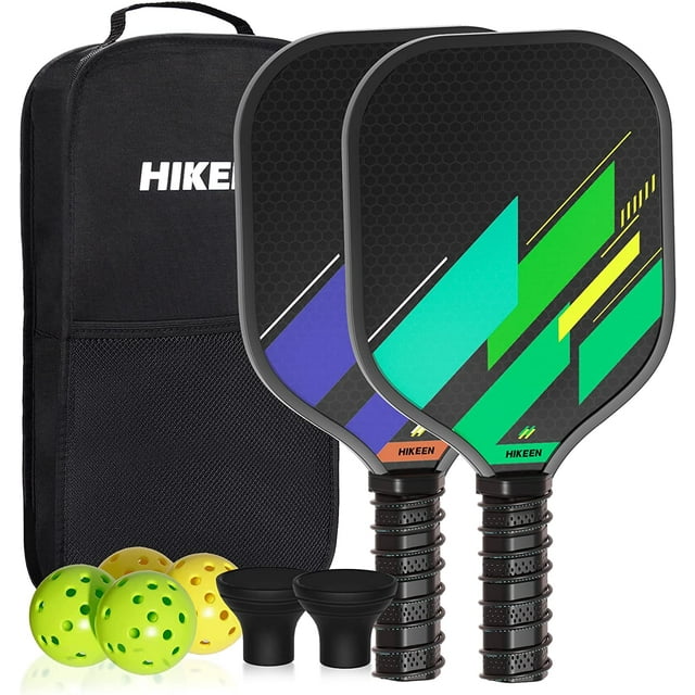 Pickleball Paddles, Pickleball Raquette Set of 2, 4 Pickleball Balls, 1 ...