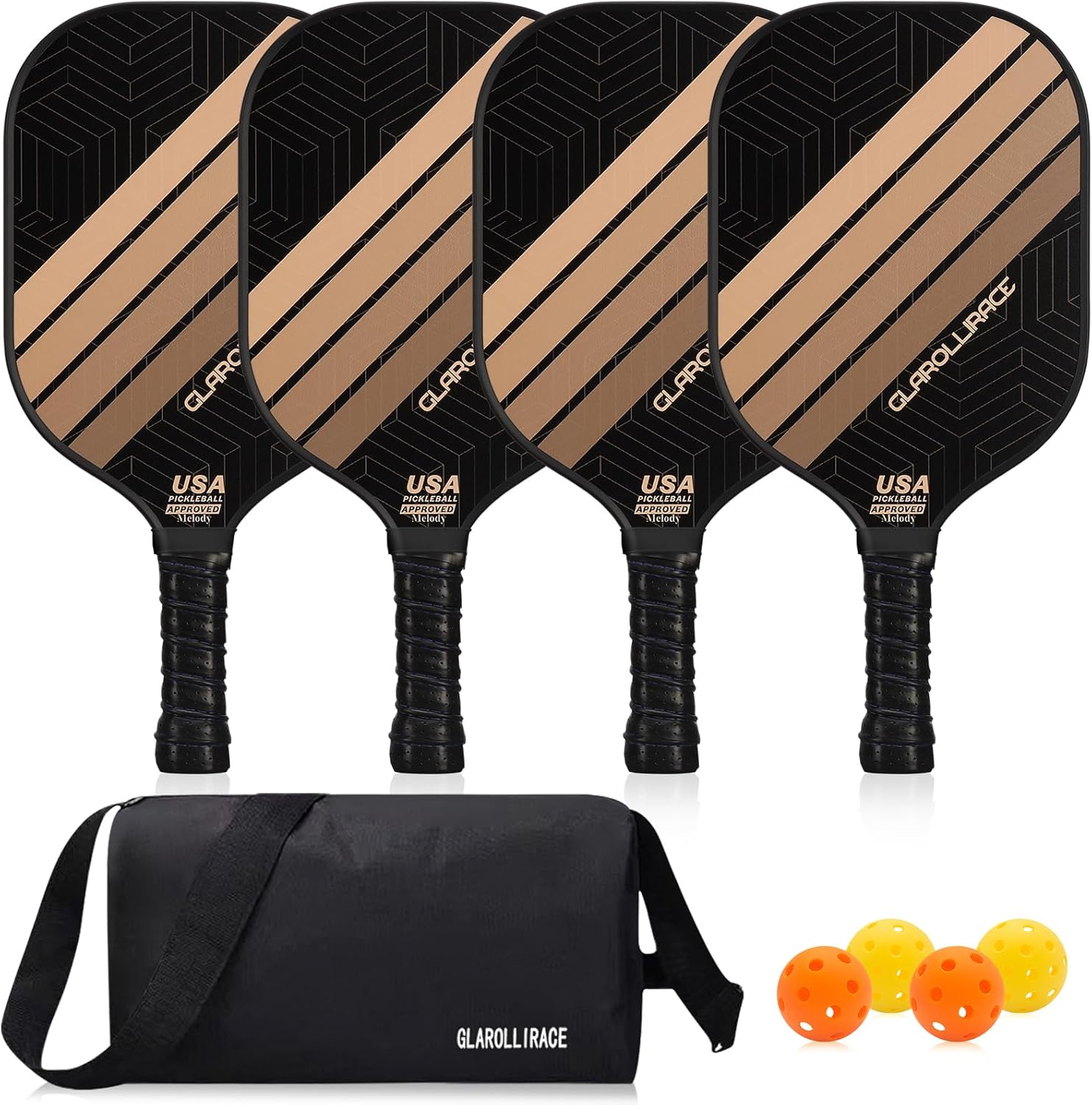Pickleball Paddles Set of 2 | 4 Pickleball Rackets,USAPA Approved ...