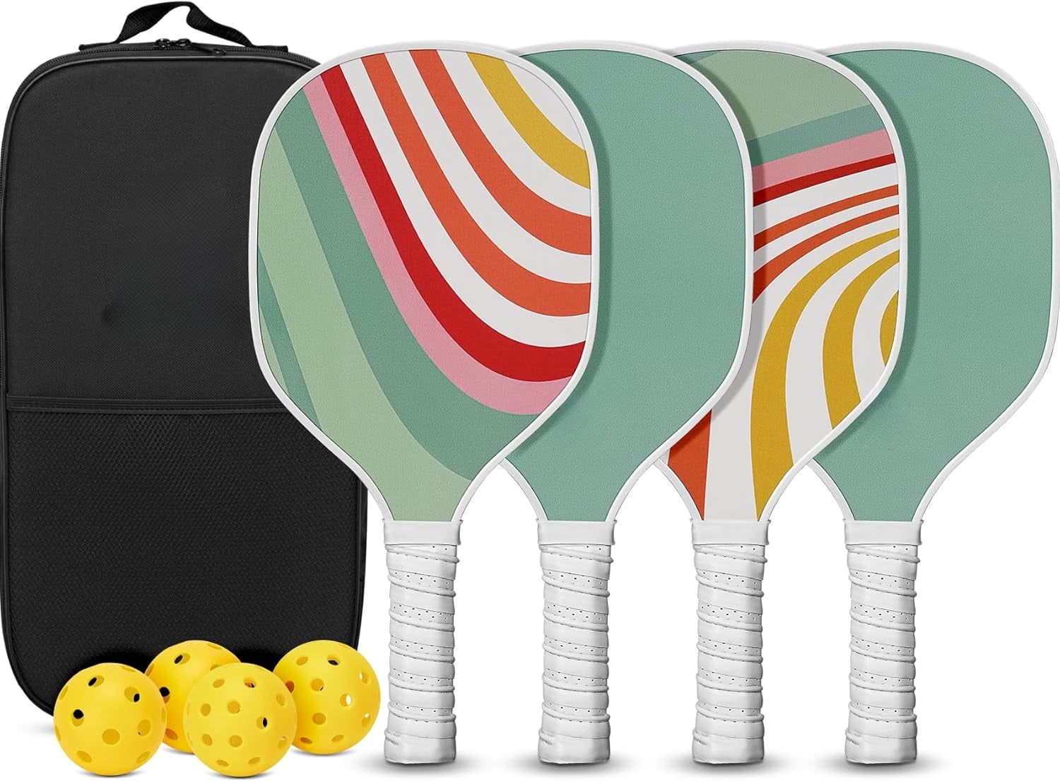 Pickleball Paddles Set of 2/4 - USAPA Approved, Fiberglass Surface ...