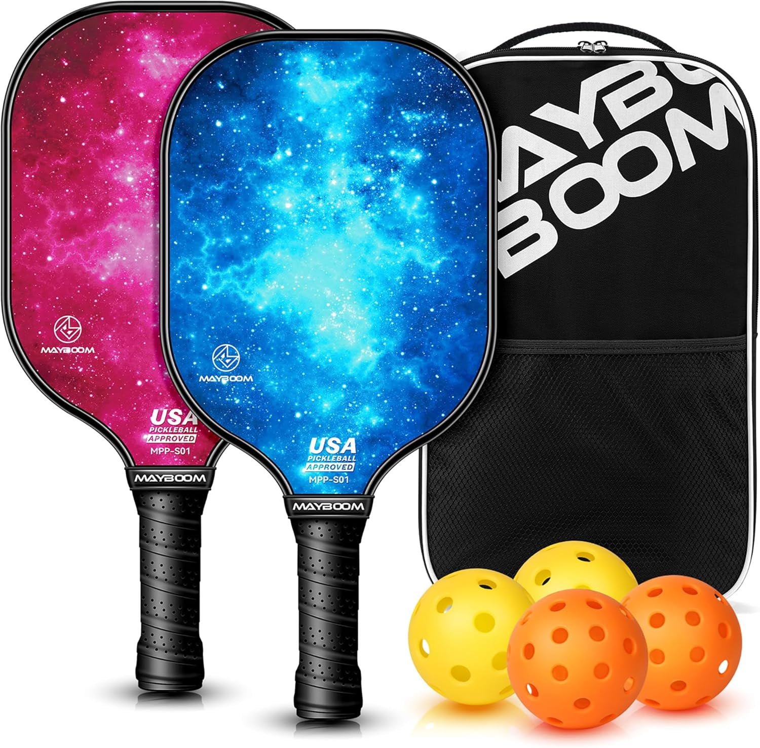 Pickleball Paddles Set of 2 or 4, USAPA Approved Pickleball Set with 4 ...