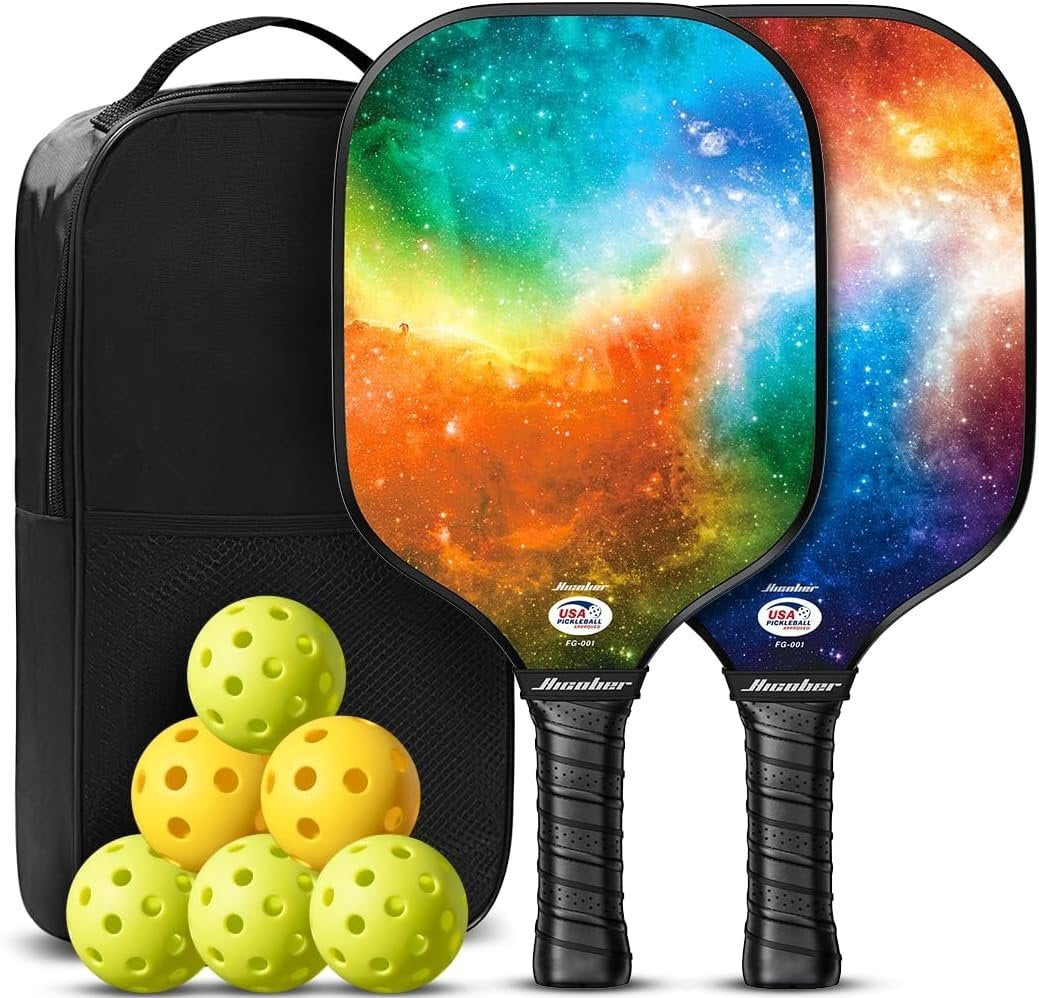 Pickleball Paddles Set of 2 | Lightweight Fiberglass , Cushion ...