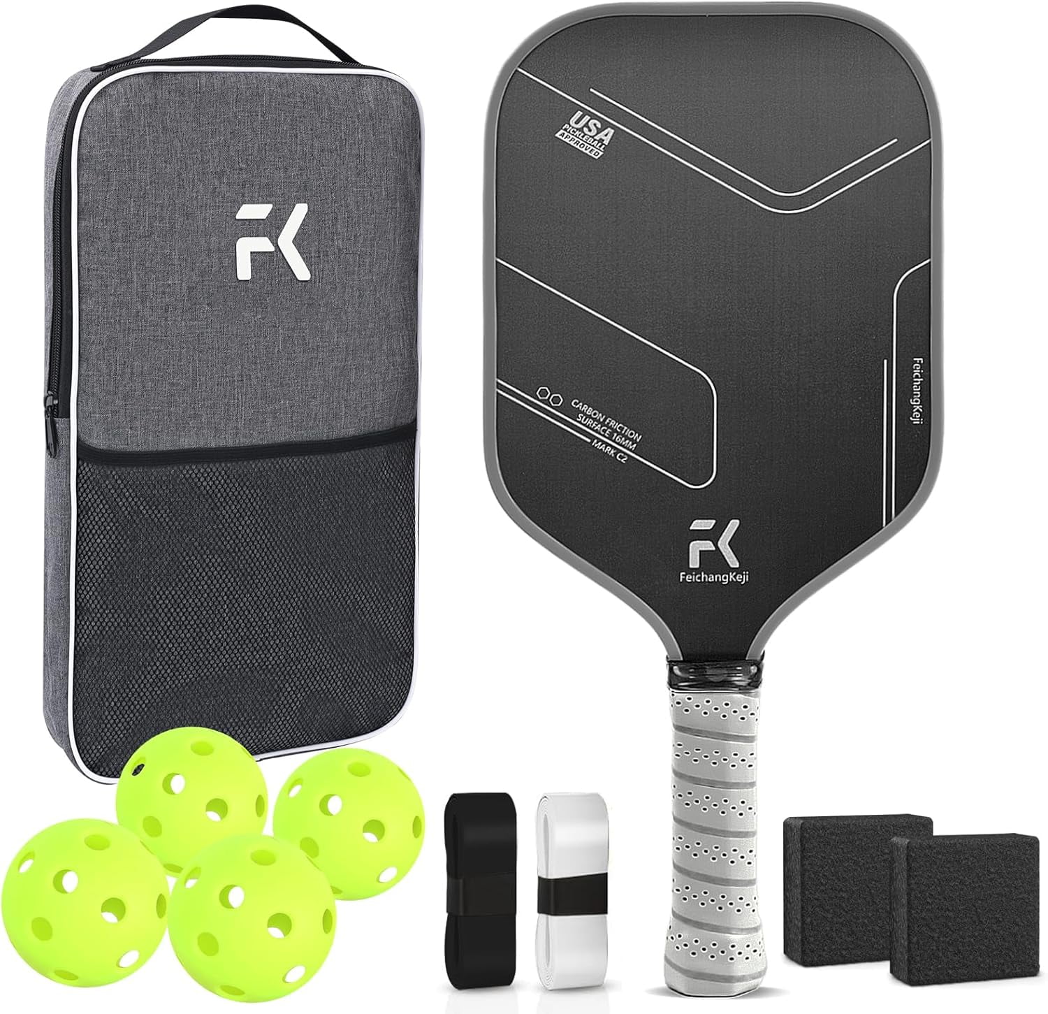 Pickleball Paddles Set of 2 T700 & 16mm Carbon Fiber Pickleball Paddles ...