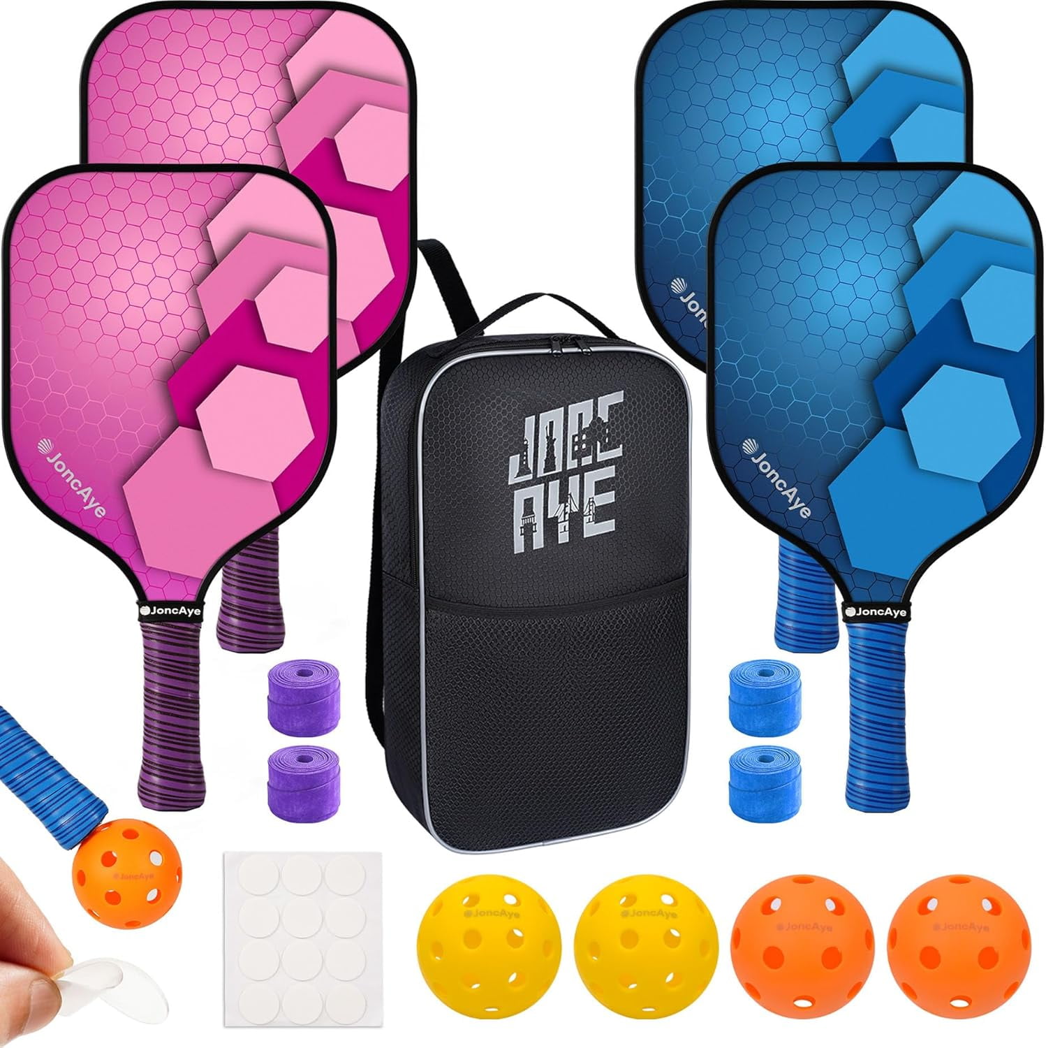 Pickleball-Paddles-Set of 4 or 2 Rackets with Balls and Bag | USAPA ...