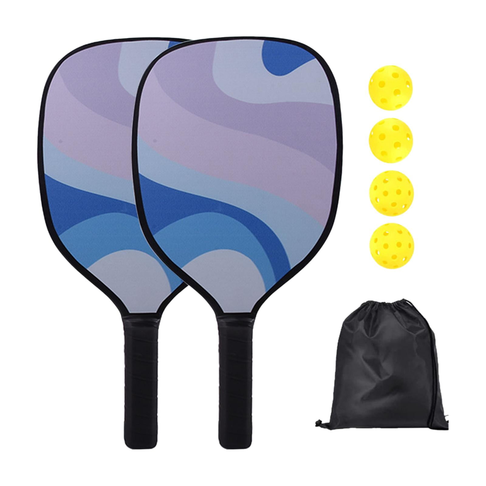Pickleball Paddles Set, Includes 2 Paddles 4 Balls and 1 Bag Pickleball ...