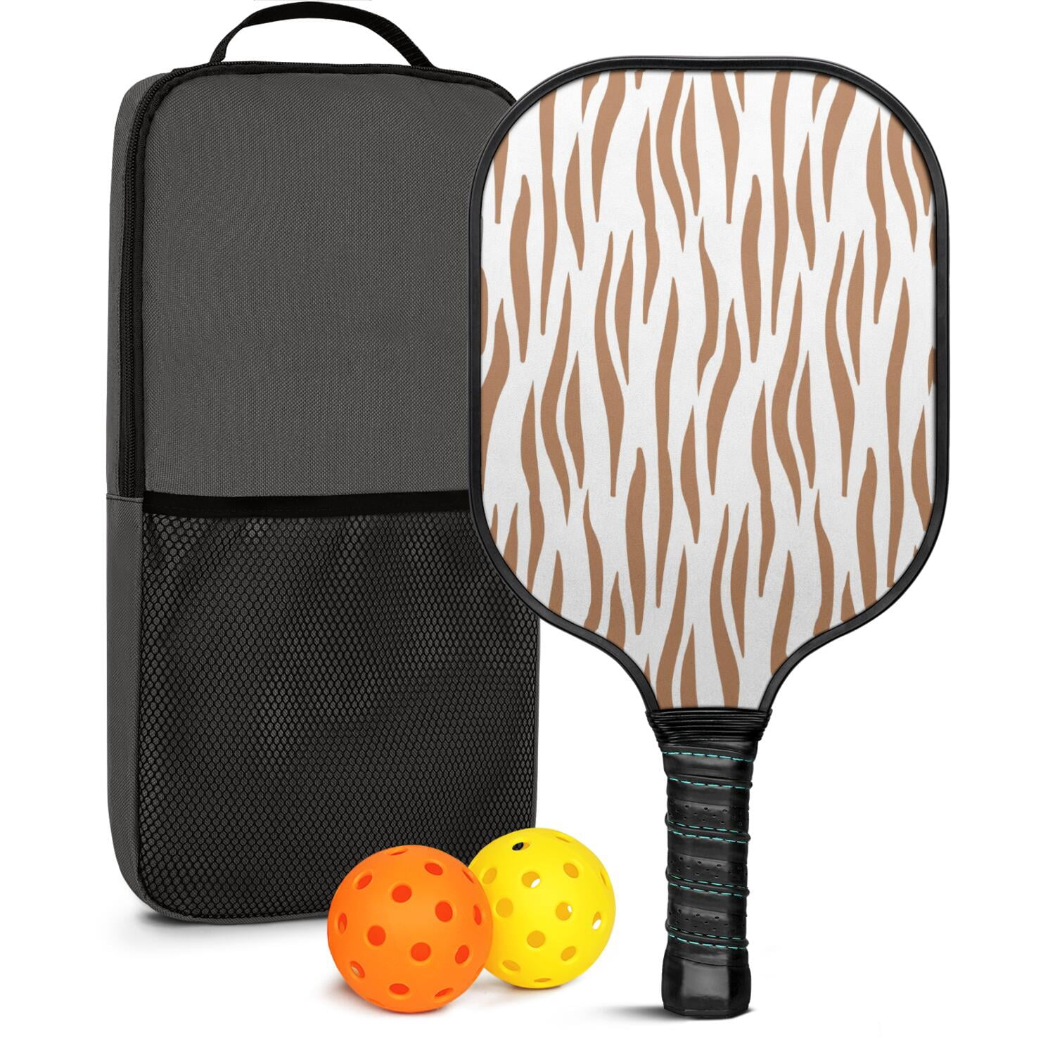Pickleball Paddles Set Of 1, Fiberglass Surface, Animal, Leopard Print ...