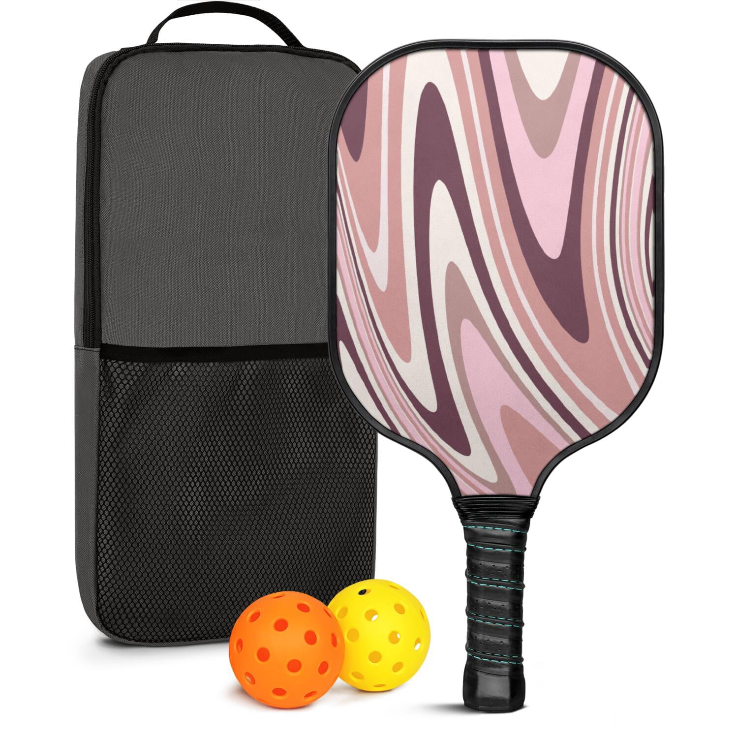 Pickleball Paddles Set Of 1, Fiberglass Surface, Liquid & Marble Print ...