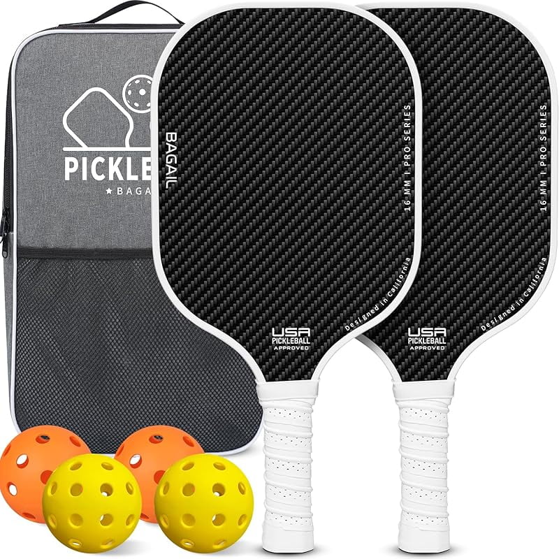 Pickleball Paddles, USAPA Approved Fiberglass Surface Pickleball Set, Lightweight Pickle Ball ...