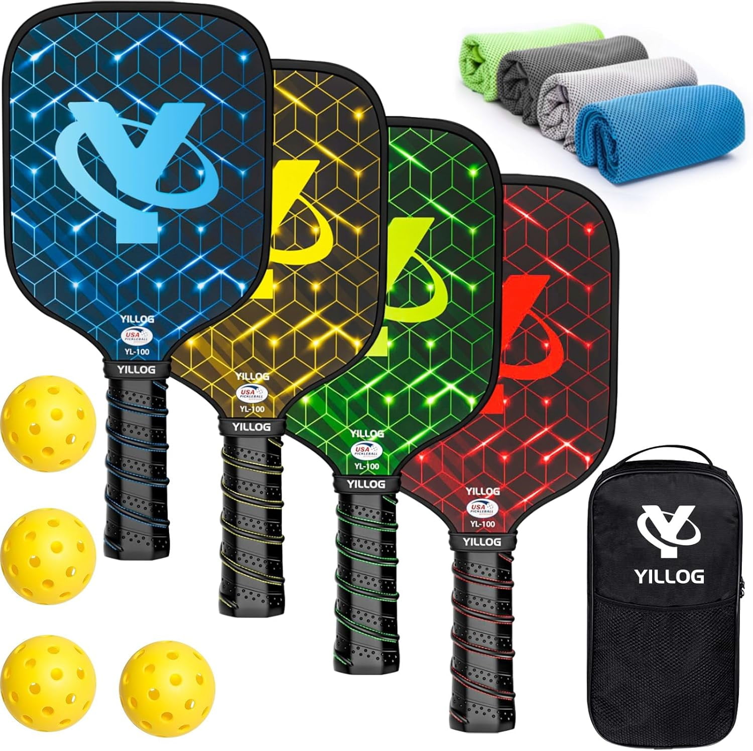 Pickleball Paddles, USAPA Approved Pickleball Paddle Set of 4 ...