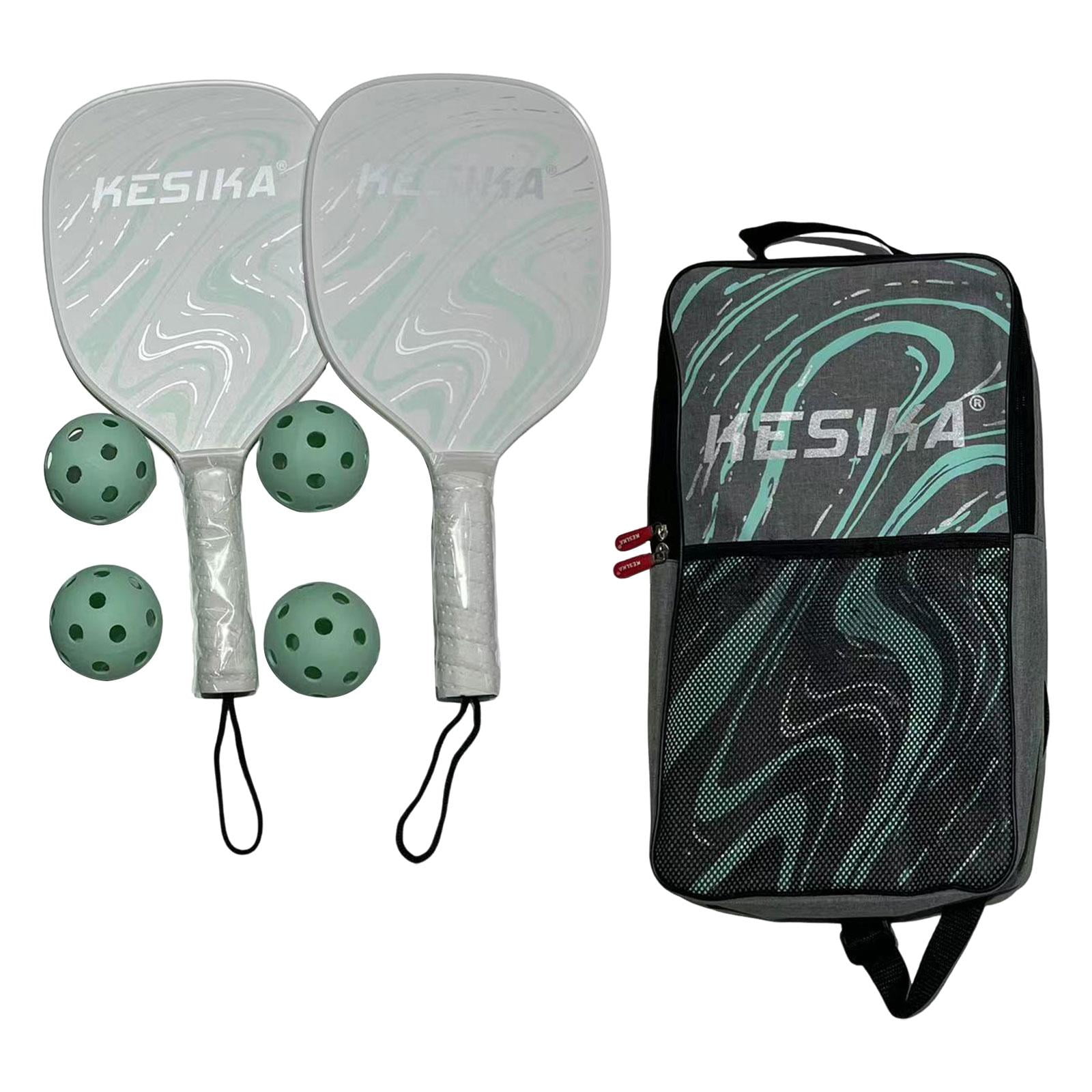 Pickleball Paddles with 2 Rackets 4 Balls and Storage Bag Pickleball ...