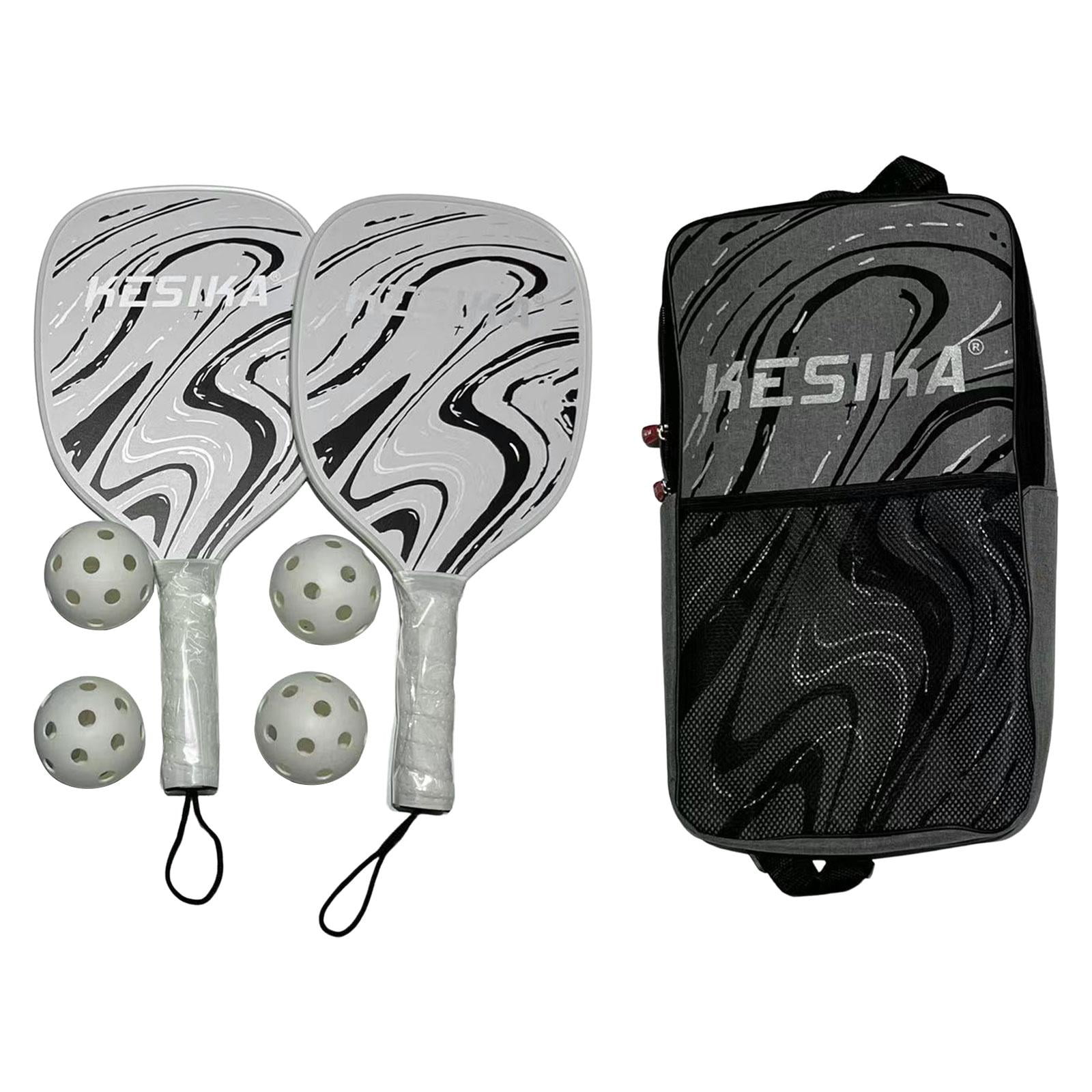 Pickleball Racket Set 4 Balls and Carry Bag Comfort Grip Pickleball ...