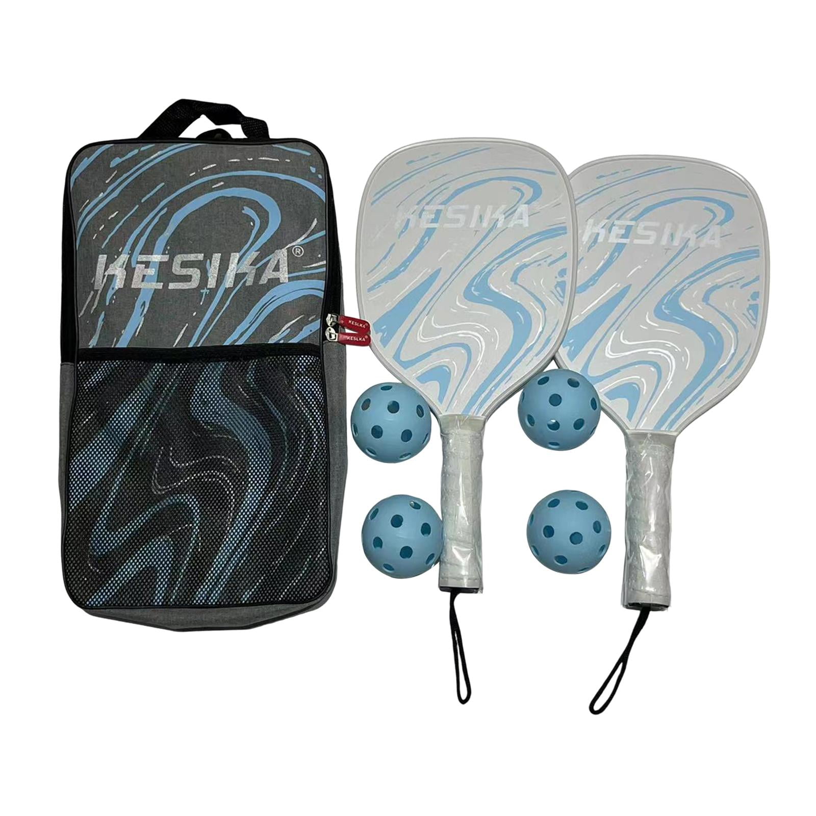 Pickleball Racket Set 4 Balls and Carry Bag Comfort Grip Pickleball ...