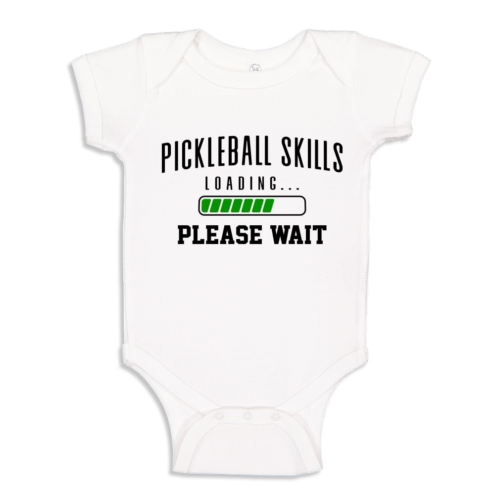 Pickleball Skills Loading Baby Bodysuit One Piece 12 mo White - Walmart.com