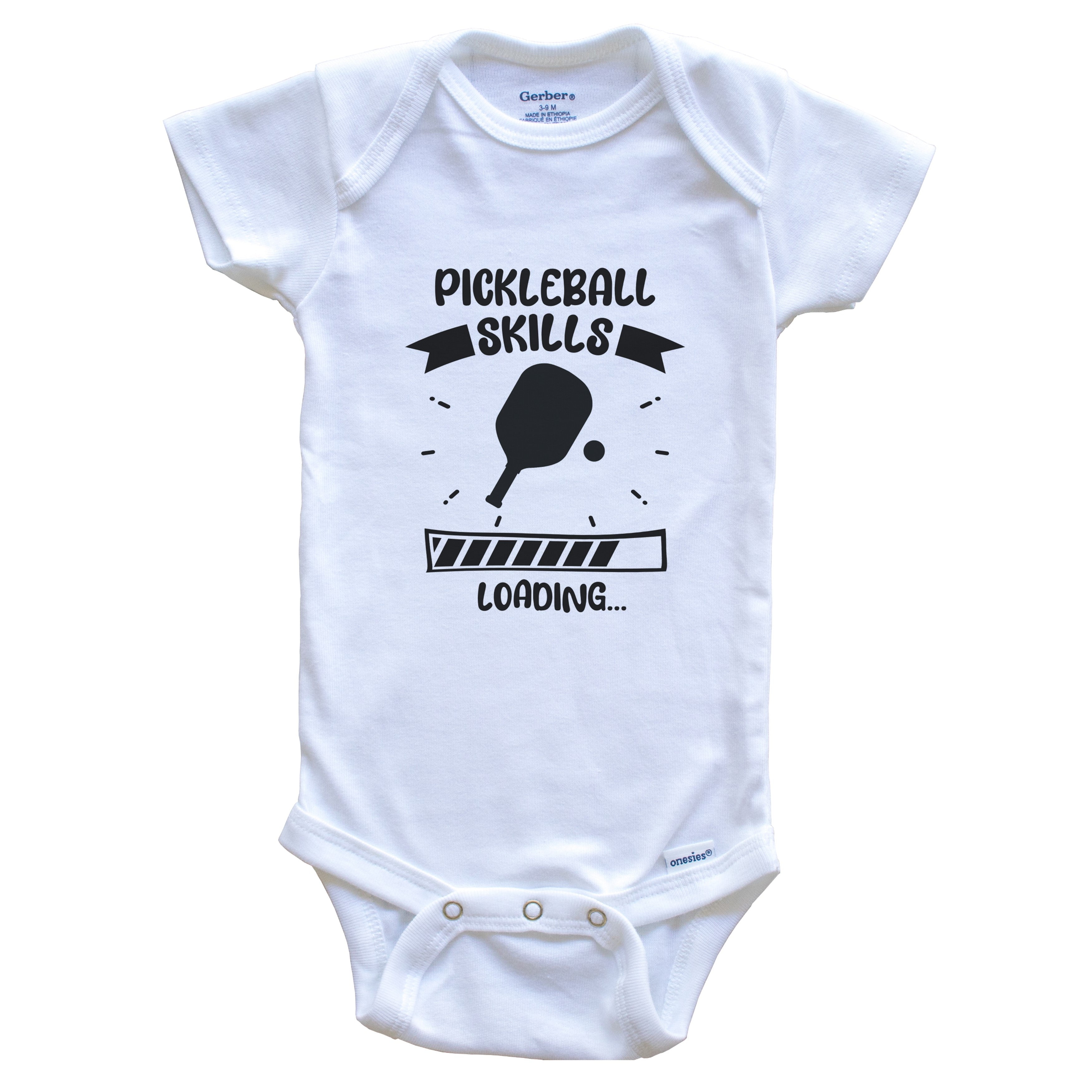 Pickleball Skills Loading Funny Pickleball Baby Bodysuit, 3-6 months ...