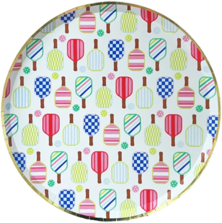 . Pickleball Social - Pack of 8 Plates - Disposable Paper Plates for ...
