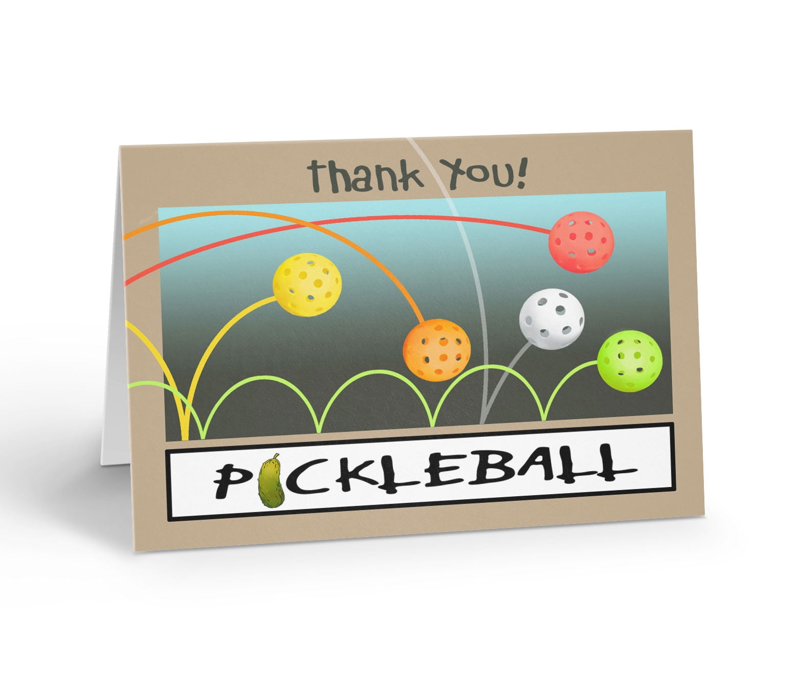 Pickleball Thank You Note Cards - 10 Pickleball Note Cards and ...