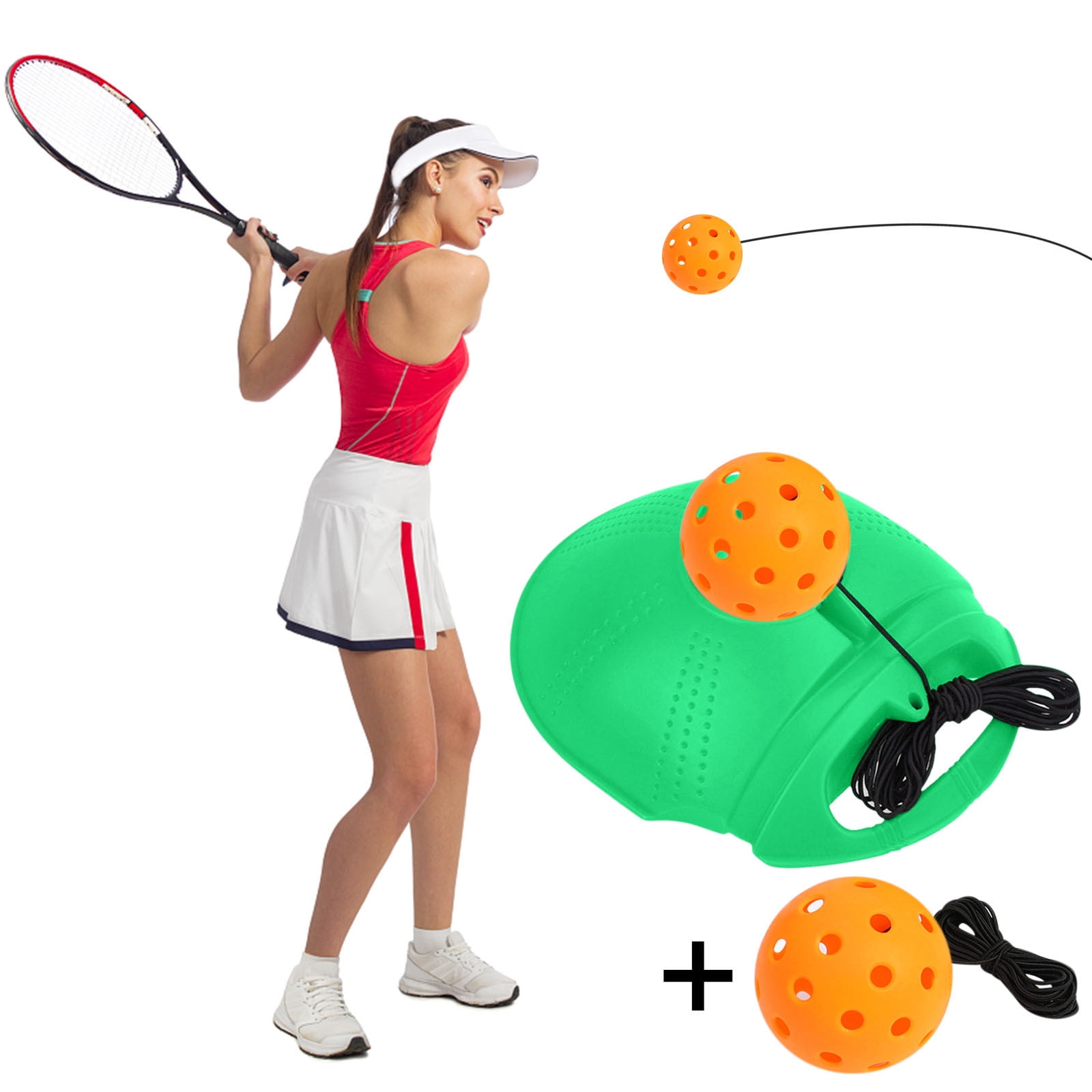 Pickleball Trainer with High Elastic Plastic Practice Balls & Training ...