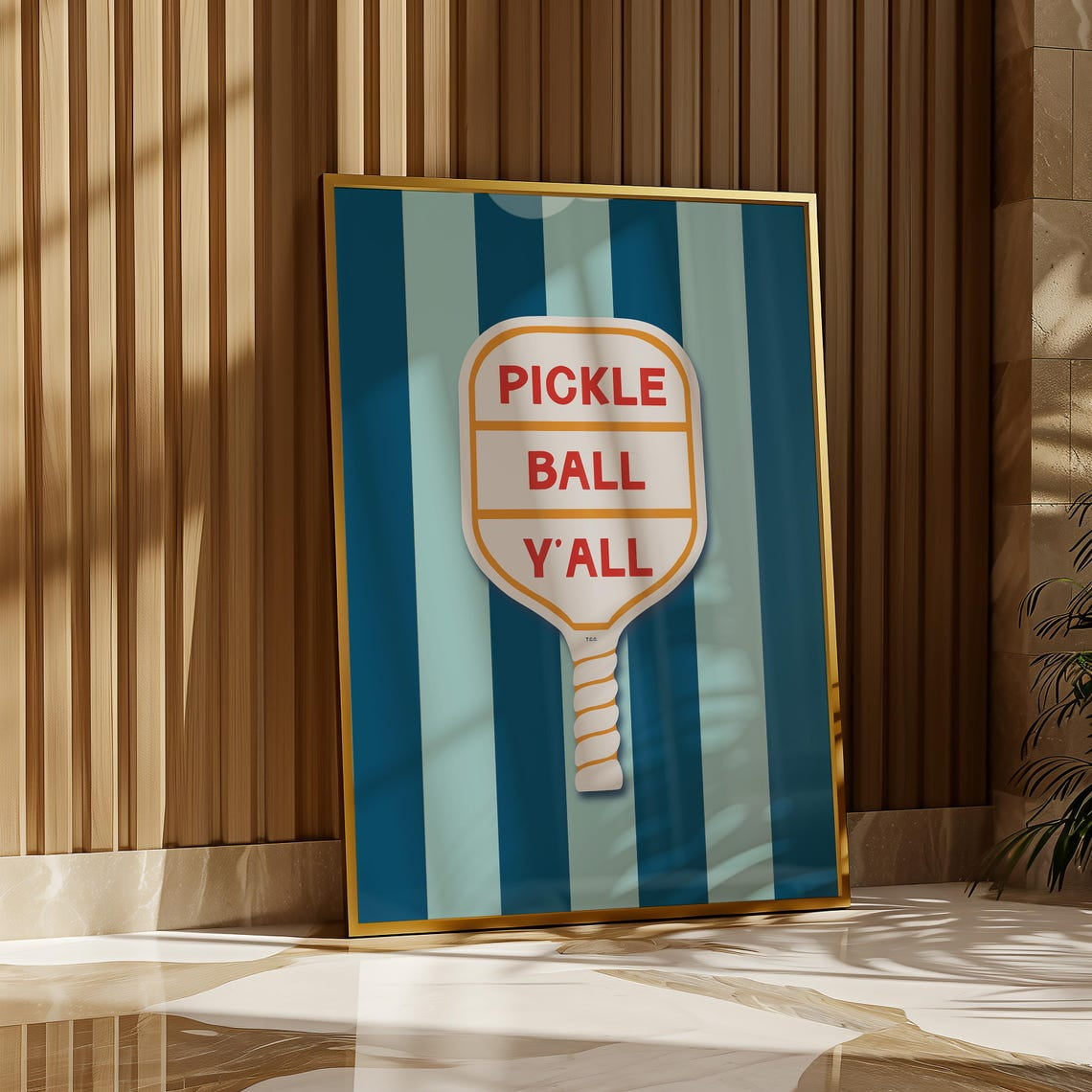 Pickleball Wall Art For Game Room Decor Pickleball Sign For Player Home ...