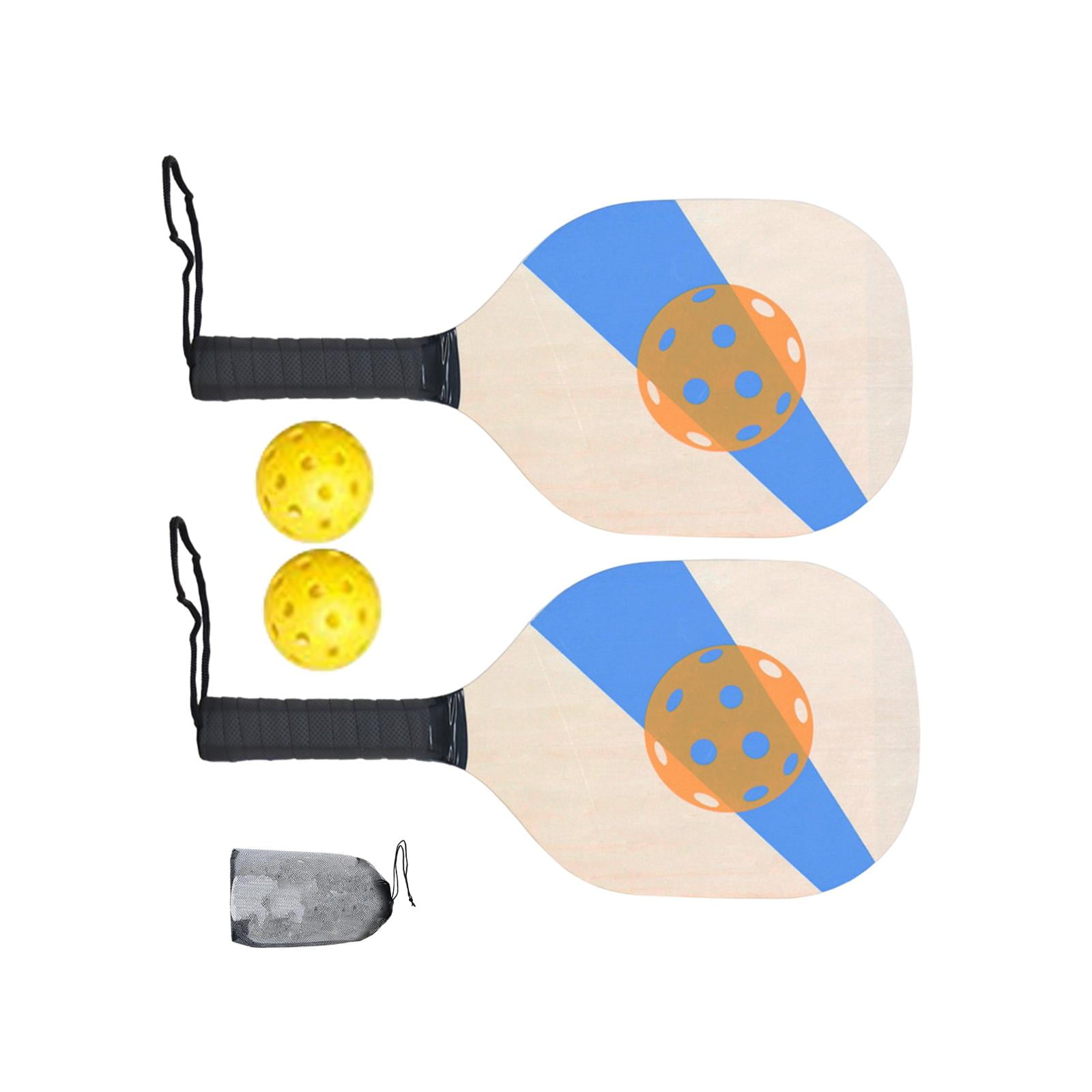 ,Pickleball Wood Paddle Set with Mesh Carry Bag,Kids Wooden ,Portable ...