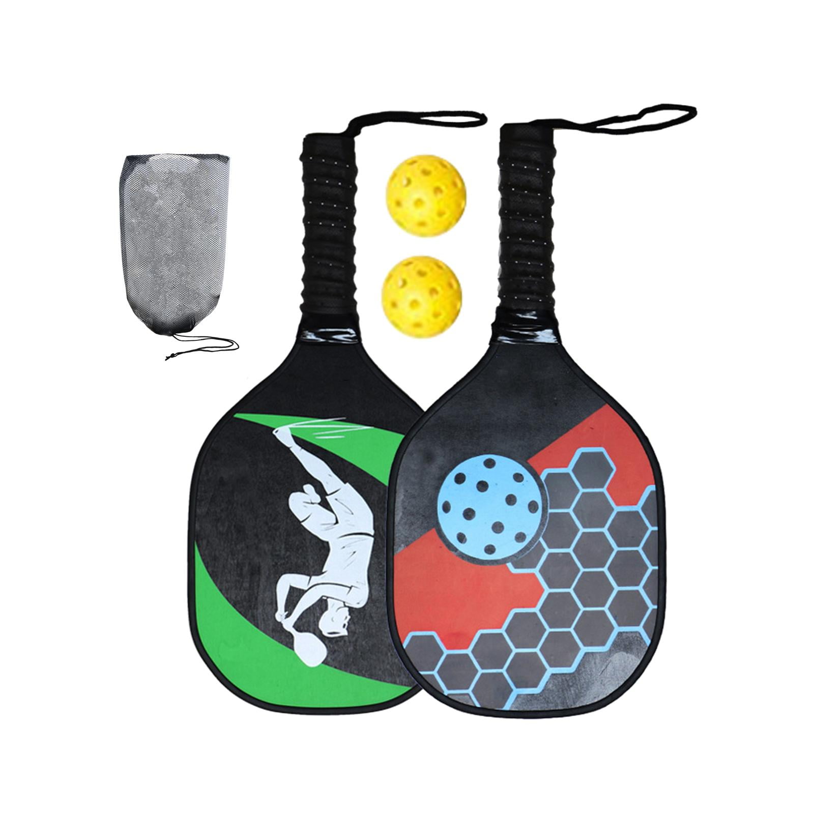 ,Pickleball Wood Paddle Set with Mesh Carry Bag,Kids Wooden,Portable ...