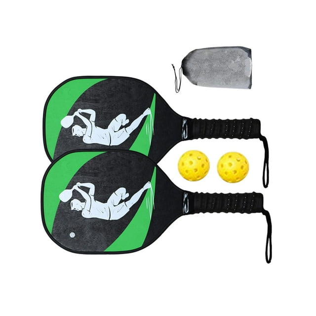 ,Pickleball Wood Paddle Set with Mesh Carry Bag,Kids Wooden ,Portable ...