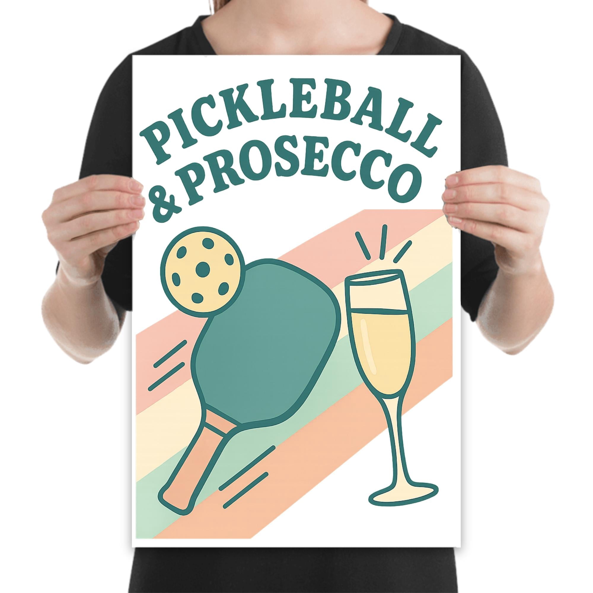 Pickleball Poster - Retro Print - Wall Decor for Game Room Gift ...