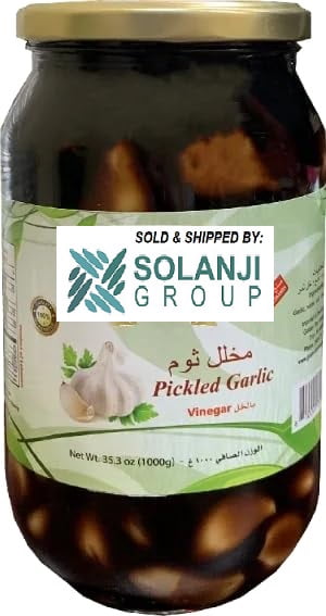 Pickled Peeled Garlic in Vinegar One (1) Glass Jars Nt.Wt. 35.3oz ...