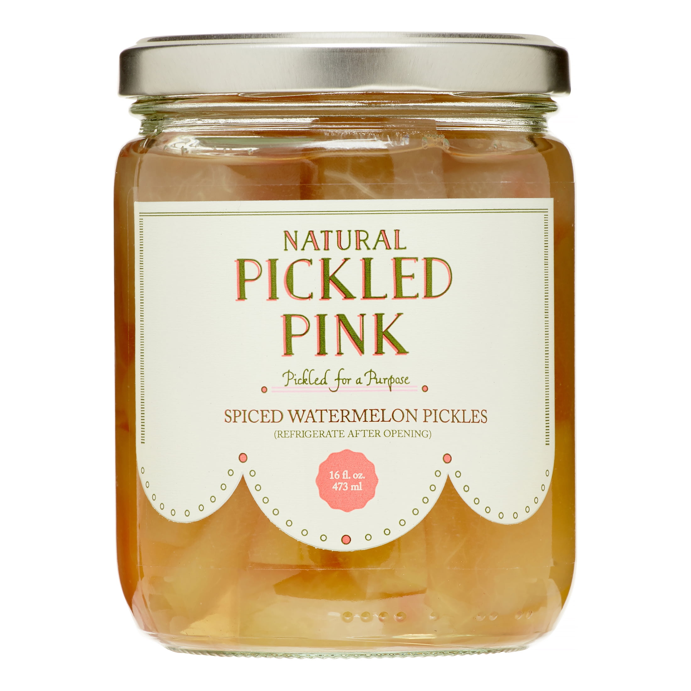 Pickled Pink Pickles, Spiced Watermelon, 16 Oz - Walmart.com