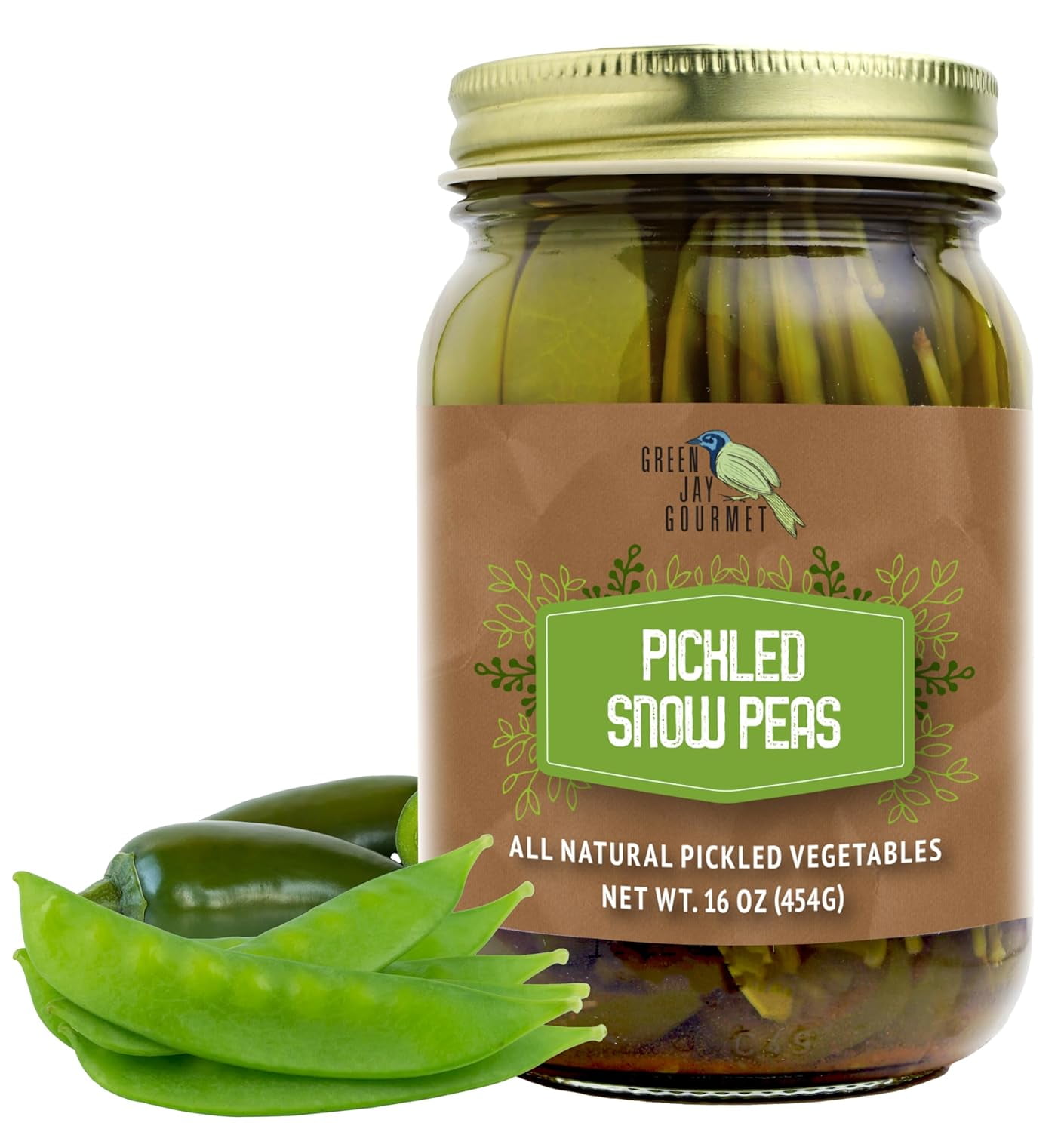 Pickled Snow Peas in a Jar - Fresh Hand Jarred Vegetables for Cooking ...