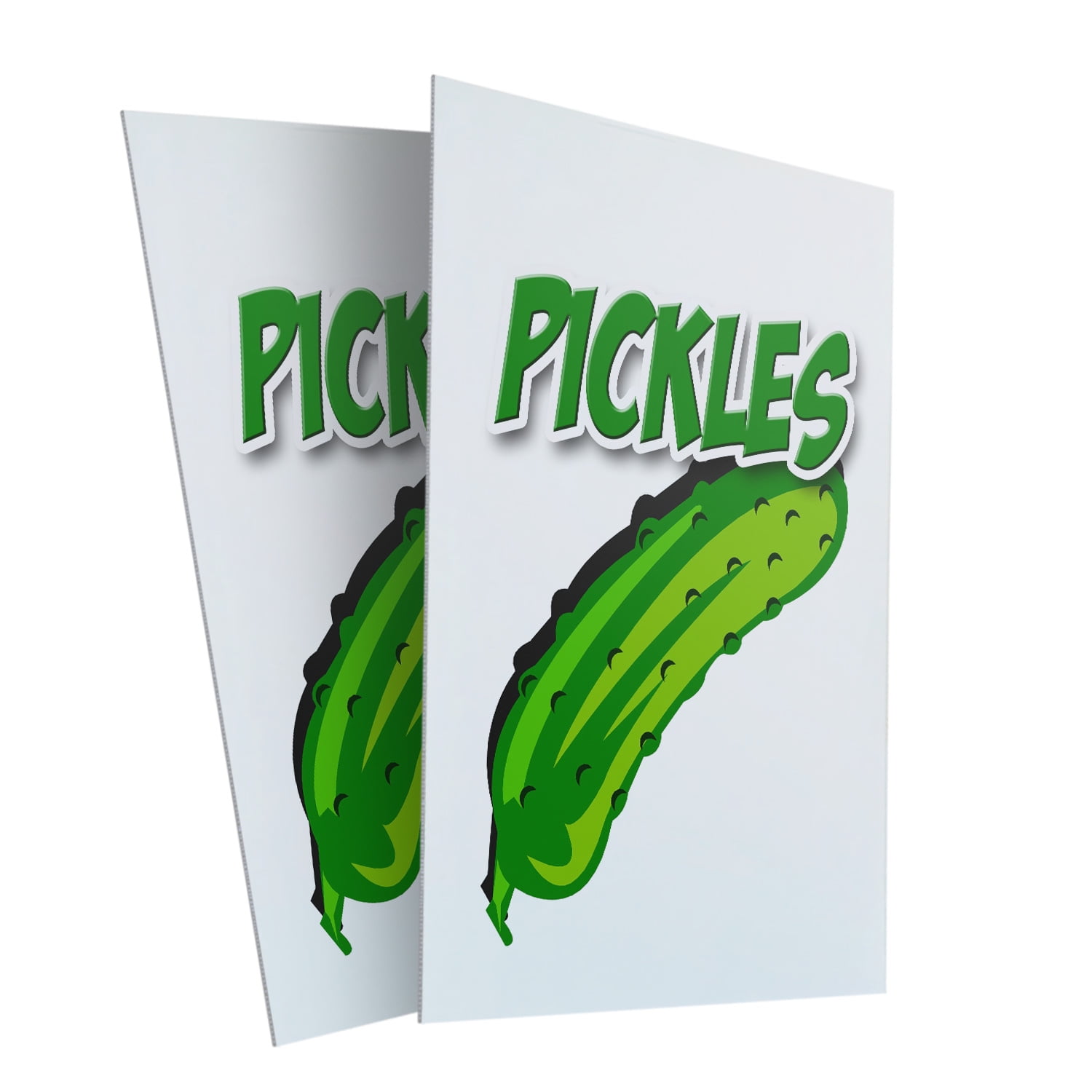 Pickles (2-PACK) 24" x 36" Plastic Signs | Sign Insert 4mm Corrugated ...