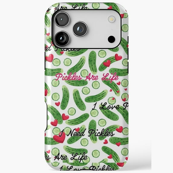 Pickles Are Life Funny Food Case for iPhone 11 12 13 14 15 16 17 Pro ...