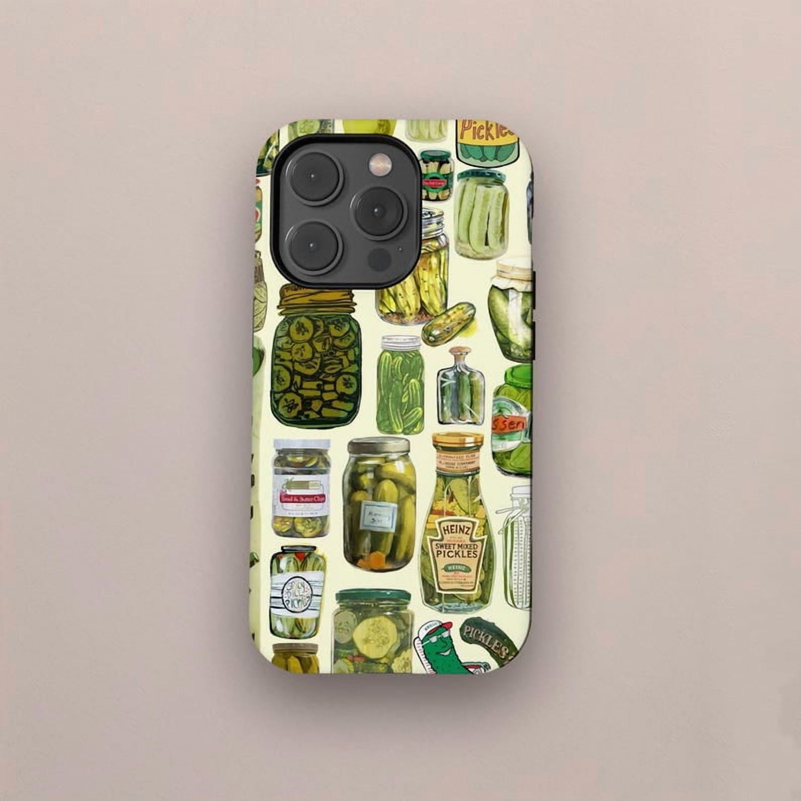Pickles Collage Phone Case, Funny Dill Green Foodie Design with iPhone ...